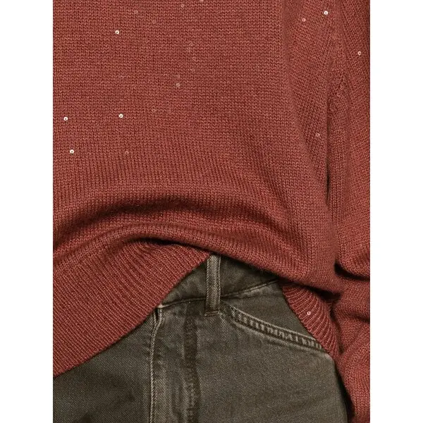 Brunello Cucinelli Sequin Embellished Knitted Jumper