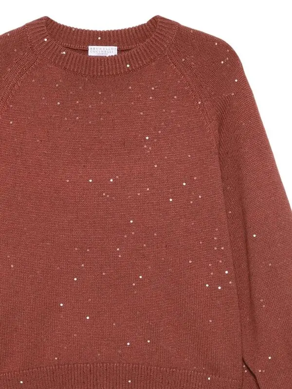 Brunello Cucinelli Sequin Embellished Knitted Jumper