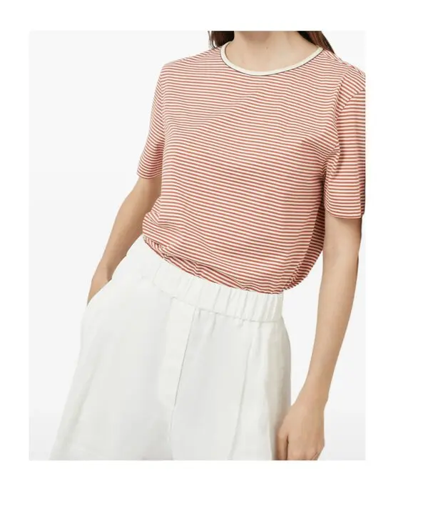 Brunello Cucinelli Striped Jersey T-shirt With Neck Detail