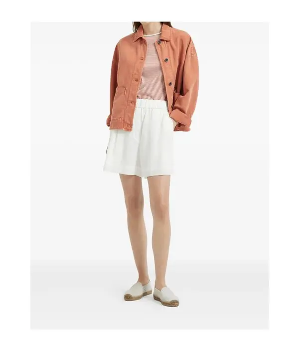 Brunello Cucinelli Striped Jersey T-shirt With Neck Detail