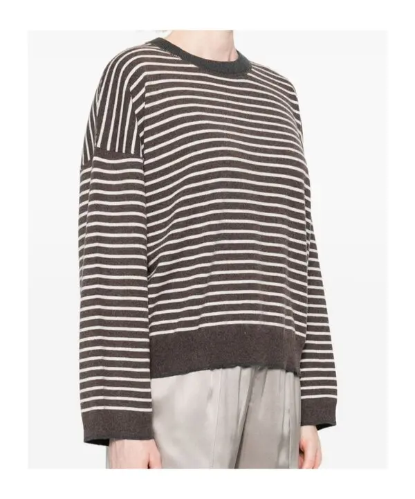 Brunello Cucinelli Striped Round-neck Sweater