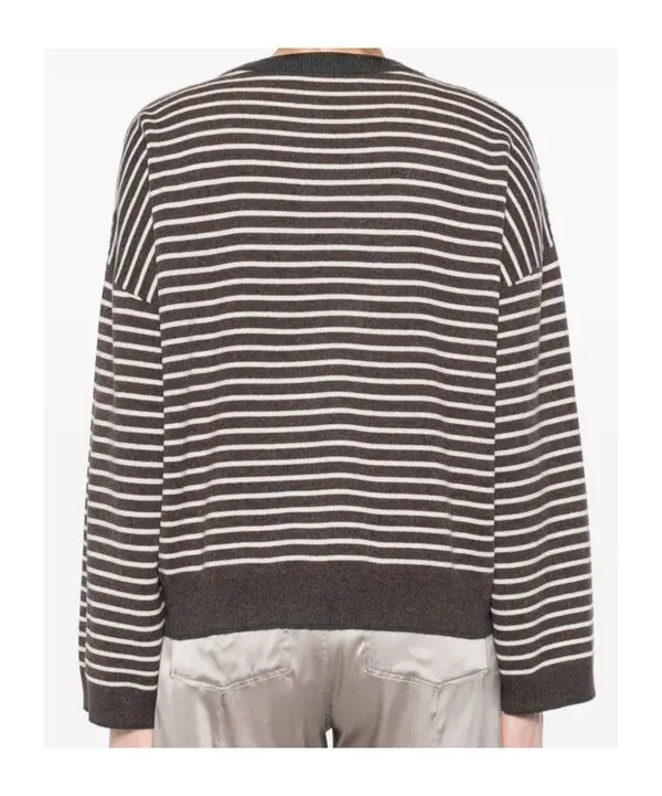Brunello Cucinelli Striped Round-neck Sweater