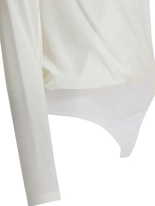 Brunello Cucinelli V-neck Long Sleeve Bodysuit