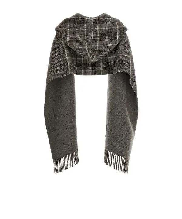 Brunello Cucinelli Prince Of Wales Double Cloth Scarf