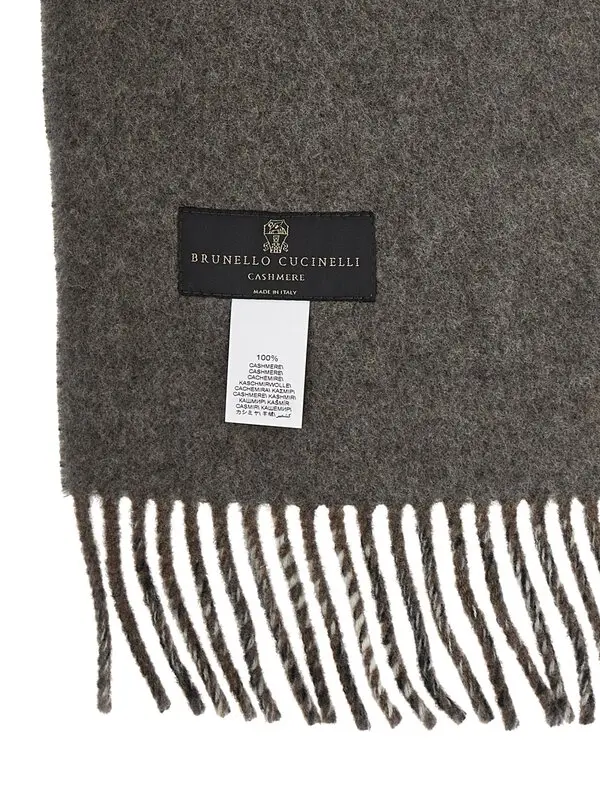 Brunello Cucinelli Prince Of Wales Double Cloth Scarf