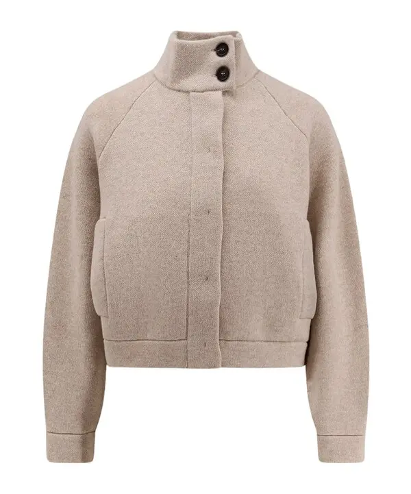 Brunello Cucinelli Monili Detailed High-neck Jacket - I