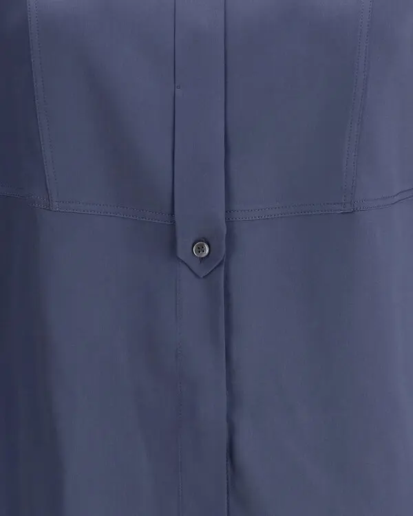 Brunello Cucinelli Long-sleeve Silk Shirt