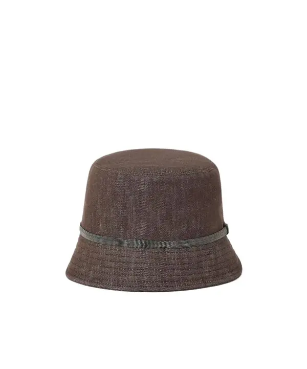 Brunello Cucinelli Monile Embellished Bucket Hat - Brown