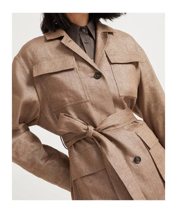 Brunello Cucinelli Long-sleeved Belted Jacket
