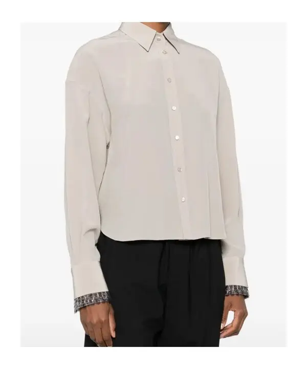 Brunello Cucinelli Sequin Embellished Silk Shirt