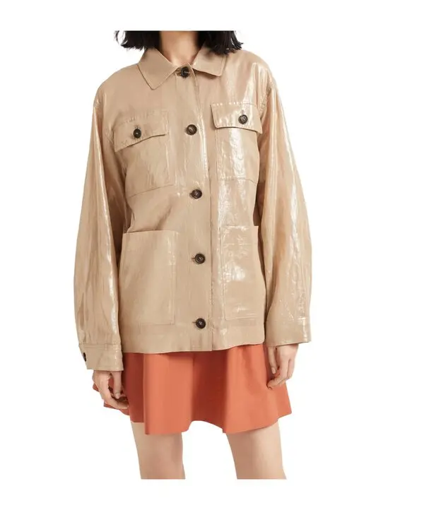 Brunello Cucinelli Lamé Cotton Jacket
