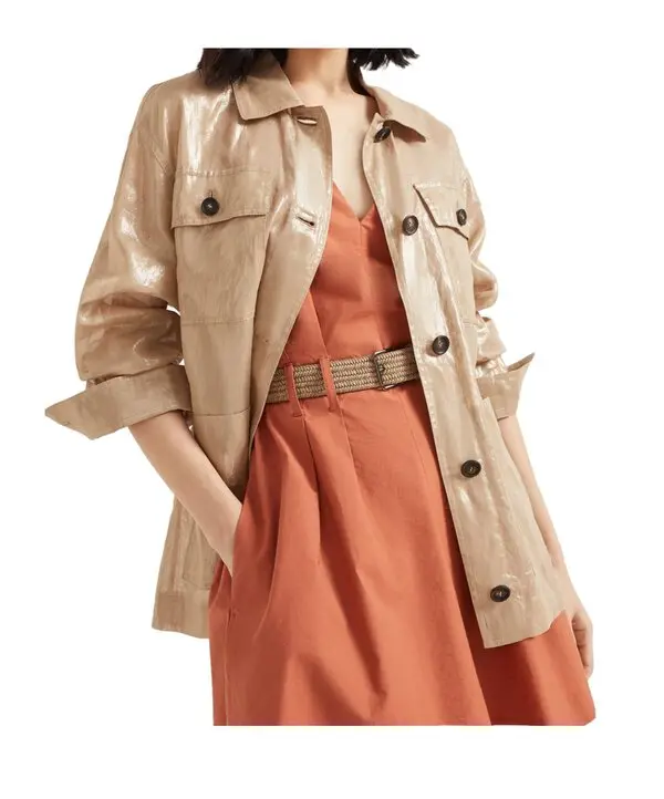 Brunello Cucinelli Lamé Cotton Jacket