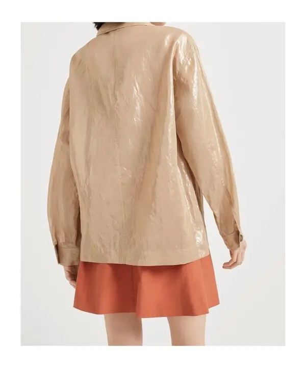Brunello Cucinelli Lamé Cotton Jacket
