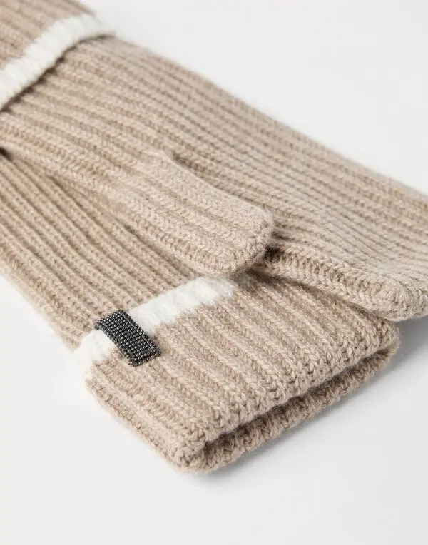 Brunello Cucinelli Bead-embellished Knitted Gloves