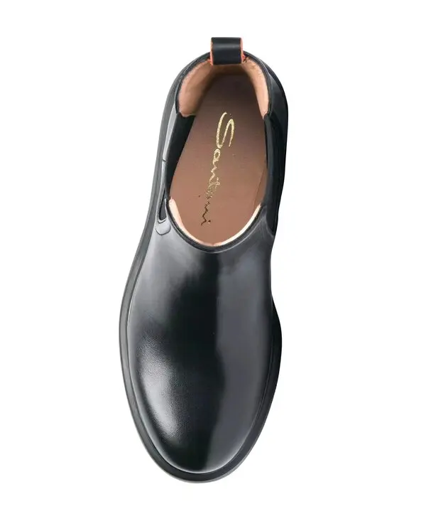Santoni Leather Easy Ankle Boot