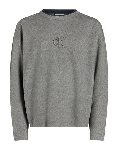 Calvin Klein Viscose Blend Crewneck Sweater - Grey