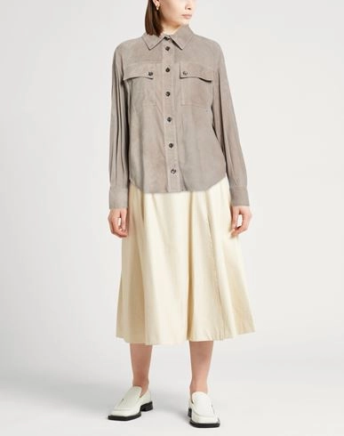 MOORER Shirt Taupe Size Leather