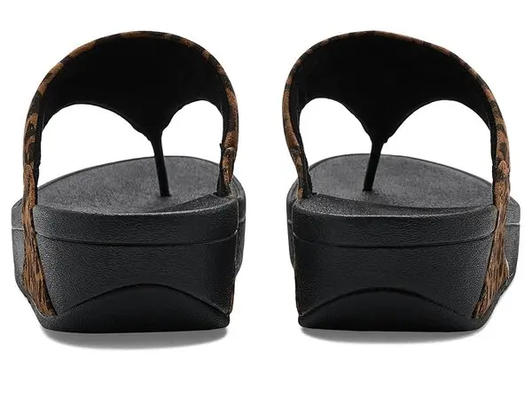 Fitflop Lulu Suede Leopard Print Wedge Sandals - Multi
