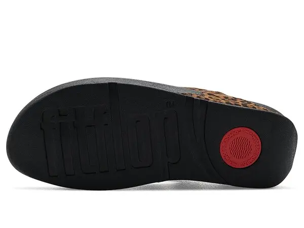 Fitflop Lulu Suede Leopard Print Wedge Sandals - Multi