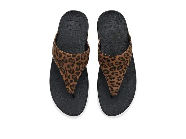 Fitflop Lulu Suede Leopard Print Wedge Sandals - Multi