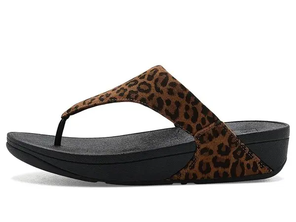 Fitflop Lulu Suede Leopard Print Wedge Sandals - Multi