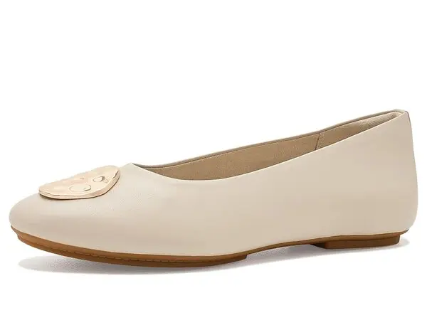 Fitflop Delicato Leather Adornment Ballerina Flats - Beige