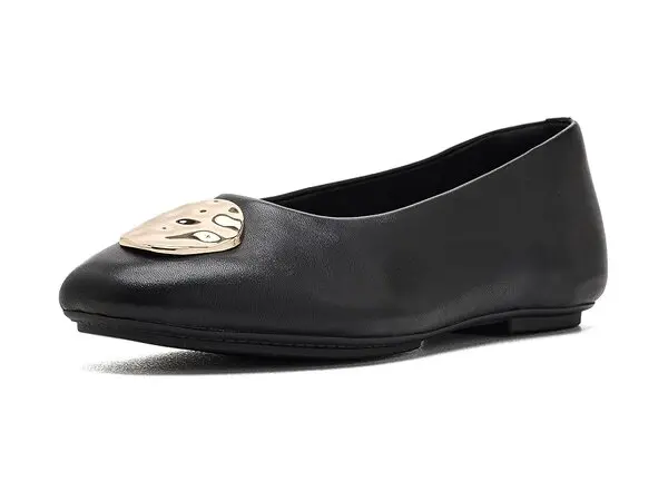 Fitflop Delicato Leather Adornment Ballerina Flats - Black
