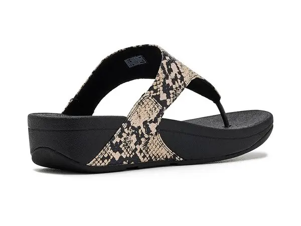 Fitflop Lulu Snake Embossed Wedge Sandals - Black