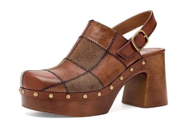 FRYE AND CO. Wylie Patchwork Clogs - Brown