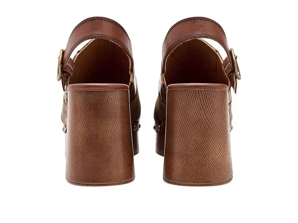 FRYE AND CO. Wylie Patchwork Clogs High Heel - Brown