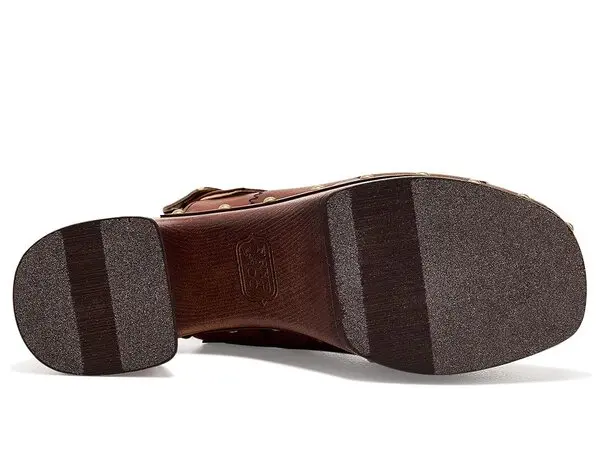 FRYE AND CO. Wylie Patchwork Clogs High Heel - Brown