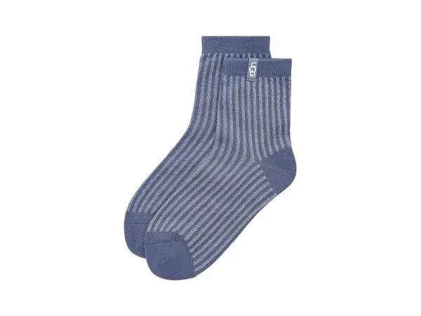 UGG Plora Shimmer Quarter Crew Socks - Blue