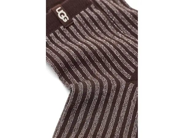 UGG Plora Shimmer Quarter Crew Cut Socks Shoes Tahoe - Brown