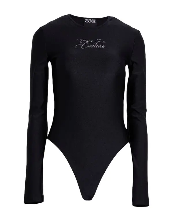 Versace Bodysuit Plum Size Polyamide, Elastane - Black