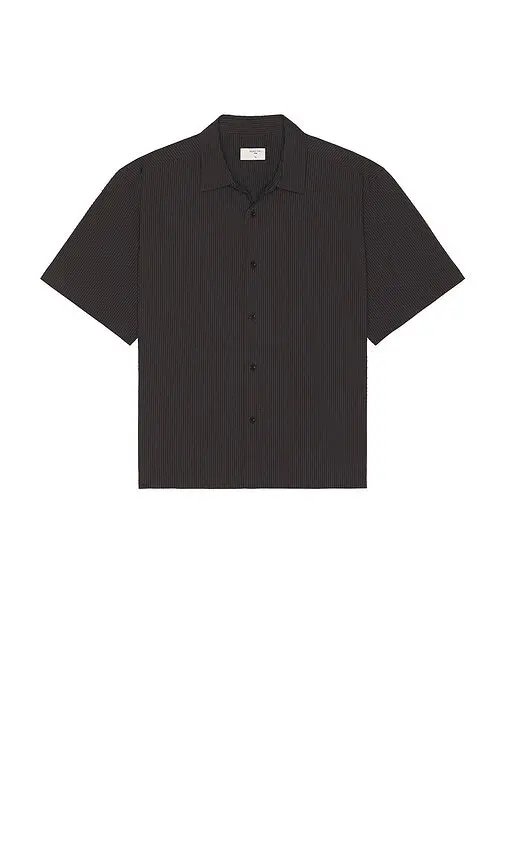 PERCIVAL Rowan Seersucker Boxy Shirt In Blue