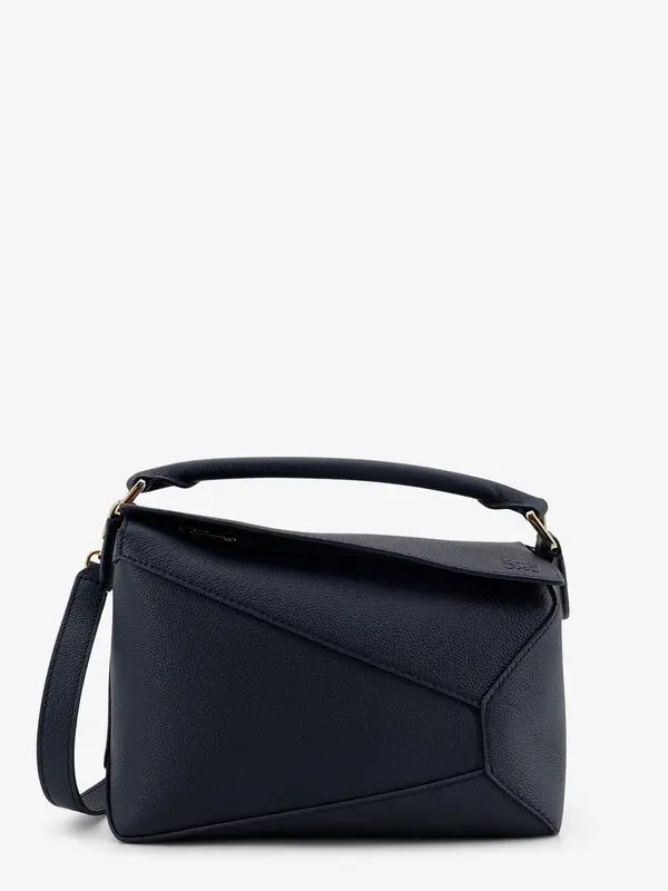 Loewe Puzzle Edge Small Leather Handbag - Blue