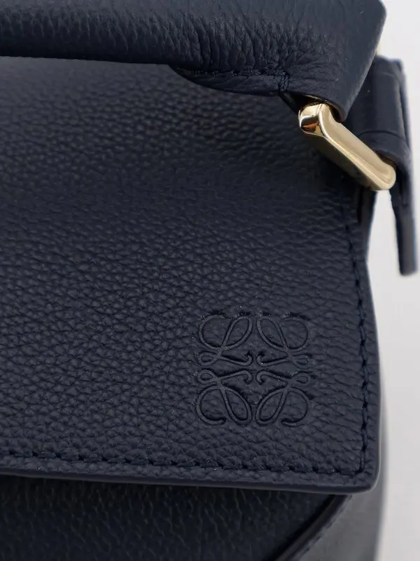 Loewe Puzzle Edge Small Leather Handbag - Blue