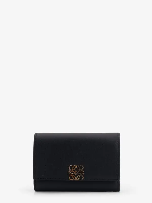 Loewe Anagram Leather Wallet With Front Logo