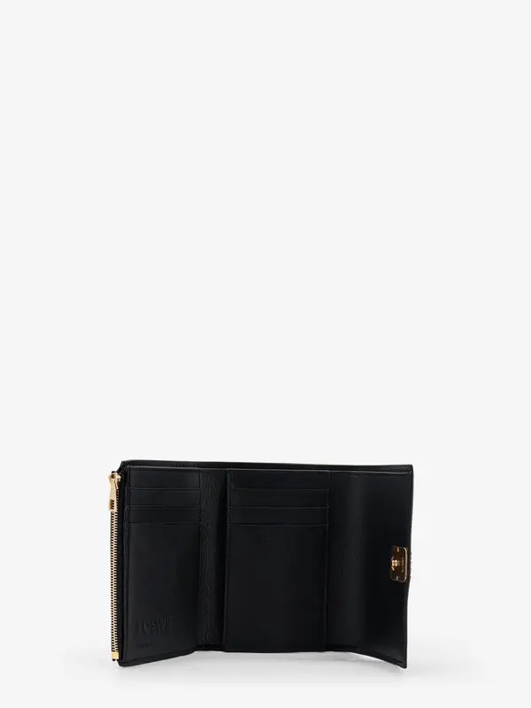Loewe Anagram Leather Wallet With Front Logo