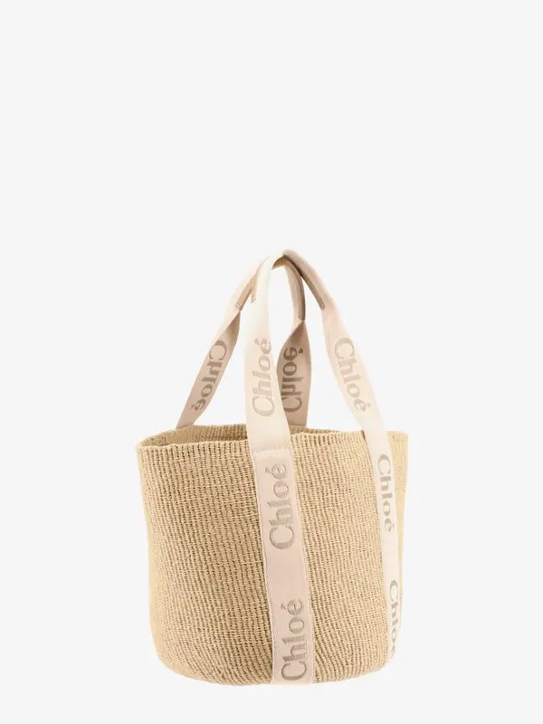 Chloé Woody Raffia Shoulder Bag