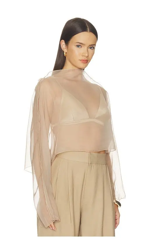 NONCHALANT LABEL Ezra Top In Tan