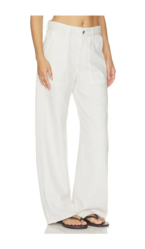 AGOLDE Low Curve Utility Jean In White