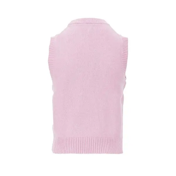 GANNI Wool-blend Knitted Top - Pink