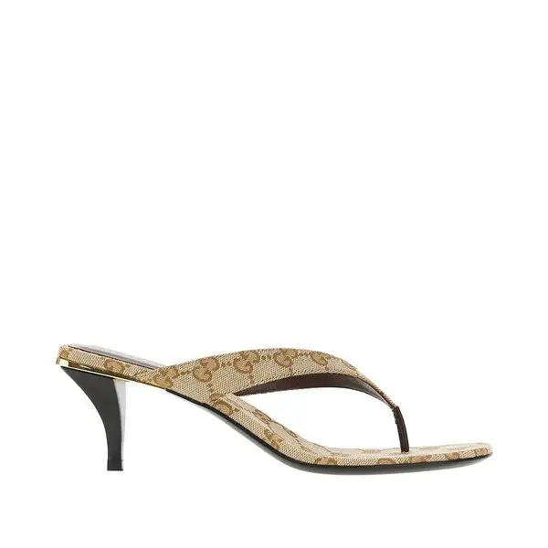 Gucci Original Gg Vittoria Thong Mules - Beige