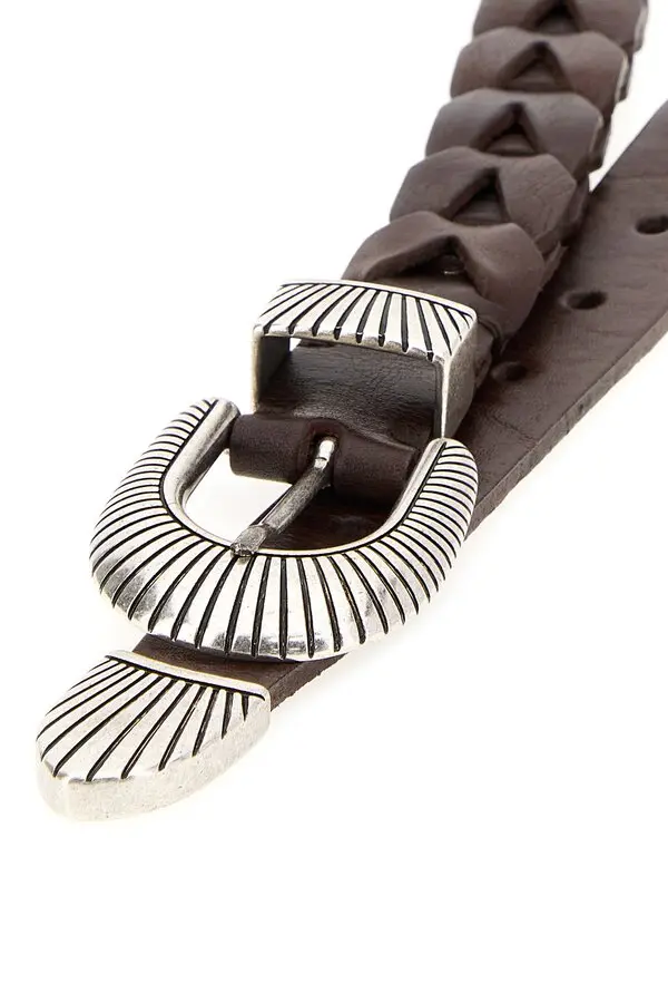 GOLDEN GOOSE Woven Leather Belt