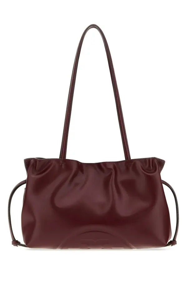 Tory Burch Burgundy Synthetic Leather Small Ella Shoulder Bag