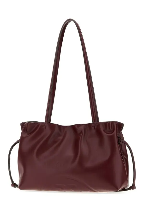 Tory Burch Burgundy Synthetic Leather Small Ella Shoulder Bag