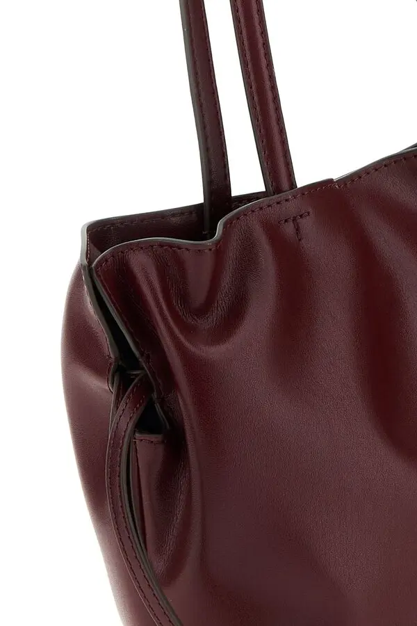 Tory Burch Burgundy Synthetic Leather Small Ella Shoulder Bag