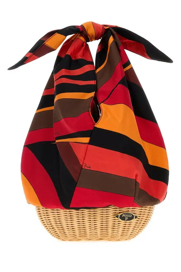 Emilio Pucci Printed Twill Bucket Bag