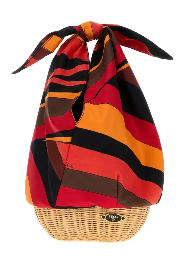 Emilio Pucci Printed Twill Bucket Bag